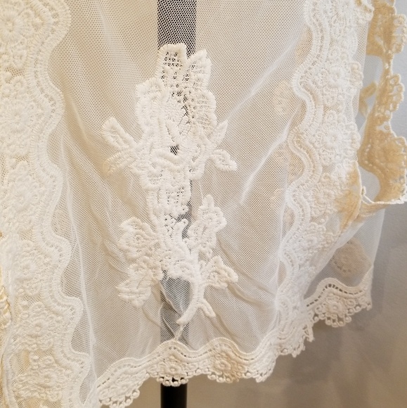 Pinky | Jackets & Coats | Pinky Cream Color Lace Vest S | Poshmark